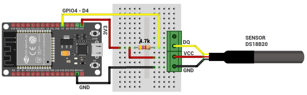 Cómo Programar el DS18B20 con Arduino IDE y ESP32 - UNIT Electronics