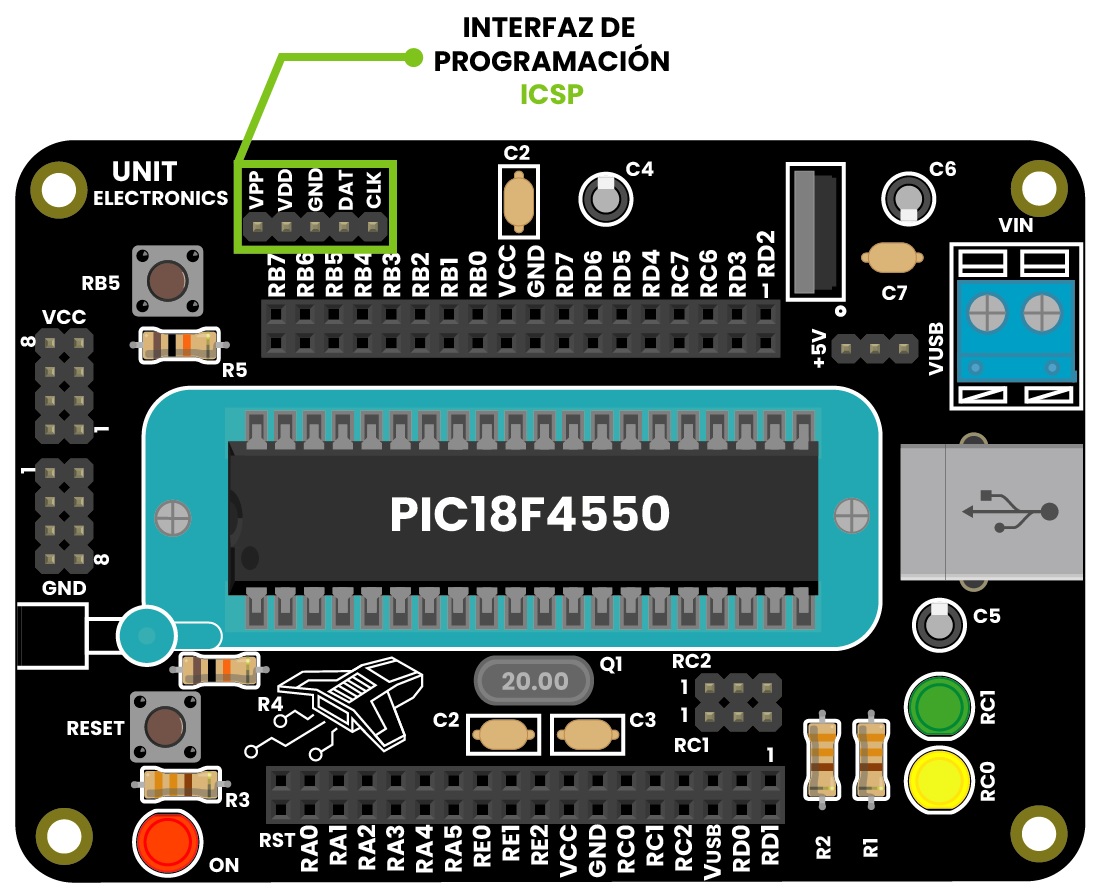 Programar MICROPIC4550 con PICKIT 3 - UNIT Electronics