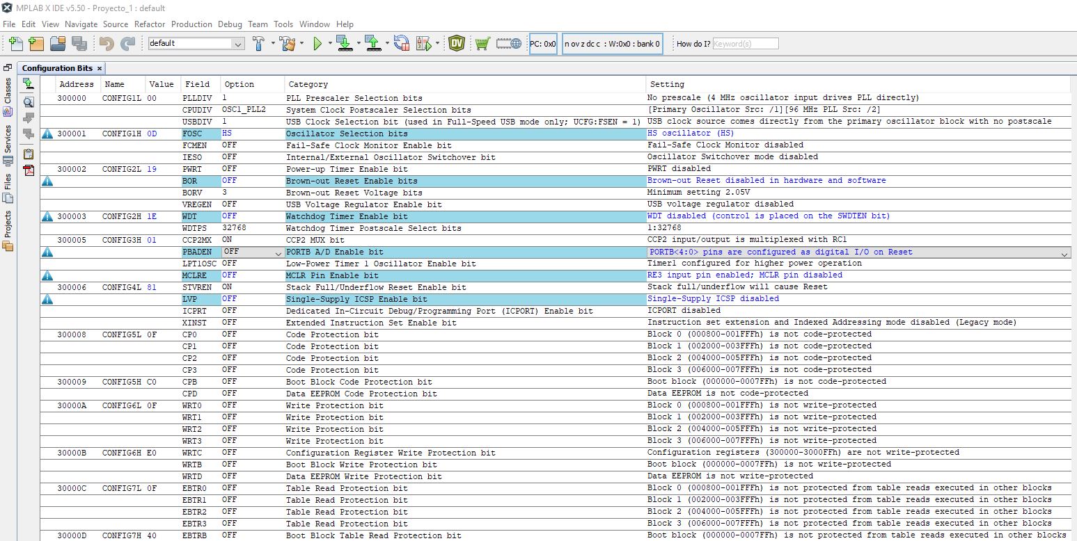 Crear proyecto en MPLAB y código para ON y OFF led - UNIT Electronics