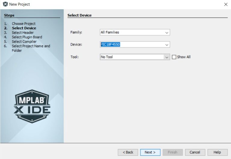 Crear proyecto en MPLAB y código para ON y OFF led - UNIT Electronics