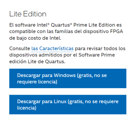 Guía de instalación de Quartus para Altera IV Cyclone